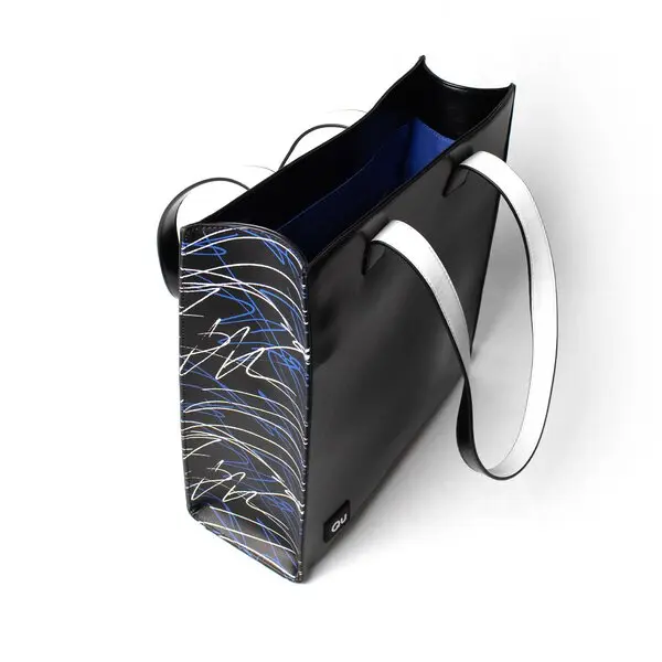 QU Scribbles Tote Bag - Black