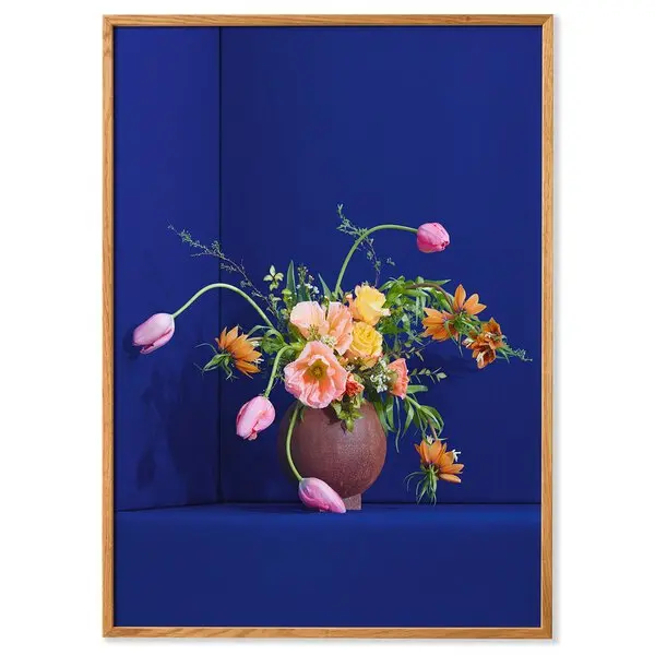 PAPER COLLECTIVE Blomst Art Print - Blue