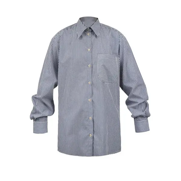VAN BRUSSEL Lennon Collared Shirt In Sailor - Blue
