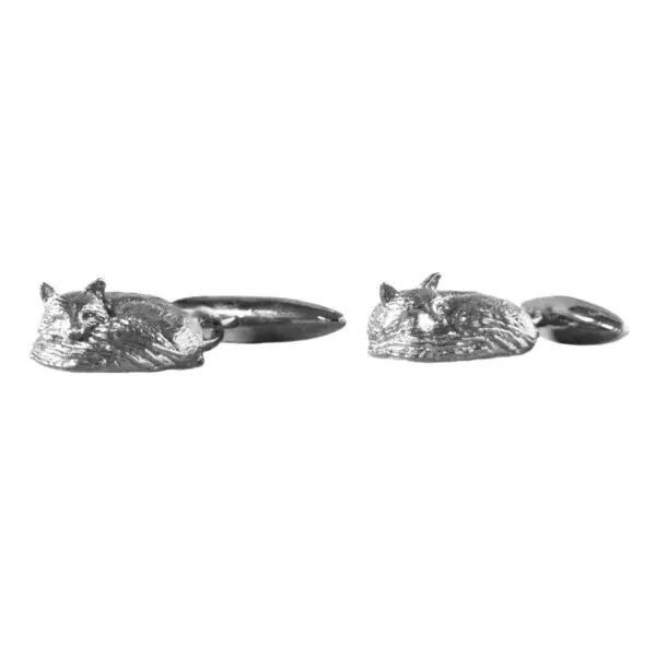 LEE RENEE Fox Cufflinks – Sleeping - Silver