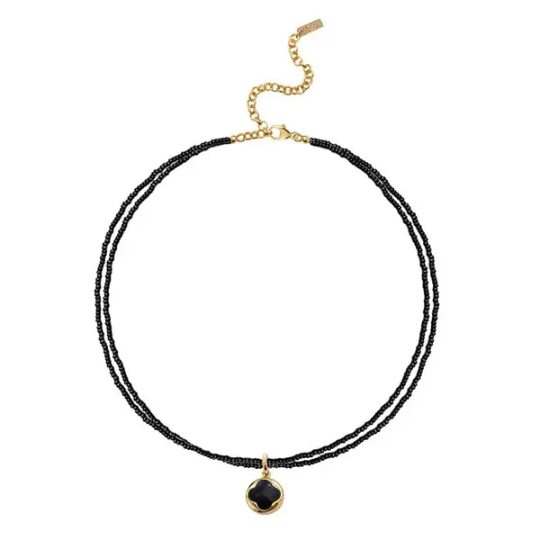 ADRIANA PAPPAS DESIGNS Mini Clover Choker - Black