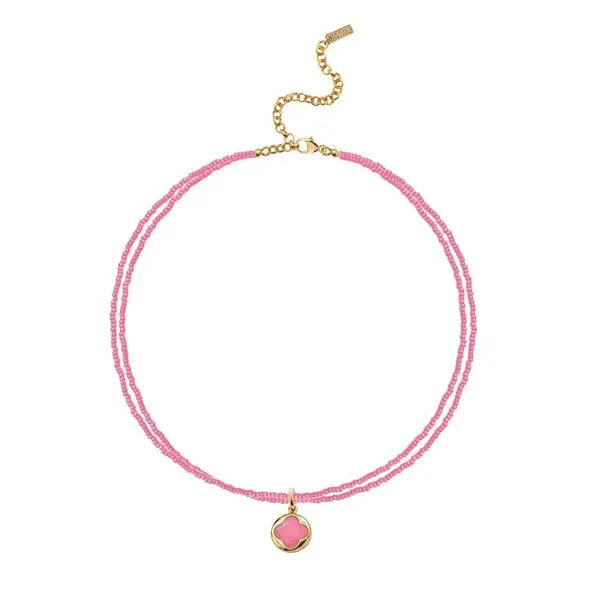 ADRIANA PAPPAS DESIGNS Mini Clover Choker - Pink