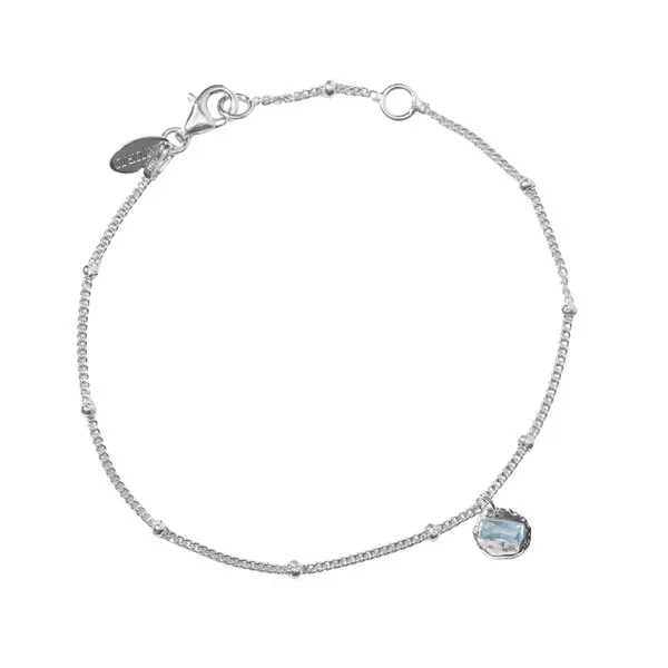 MURU March Birthstone Bracelet - Silver