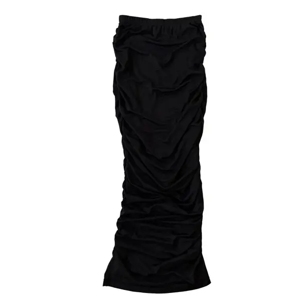 CIRCULAR PATH Ruched Skirt Tall - Black