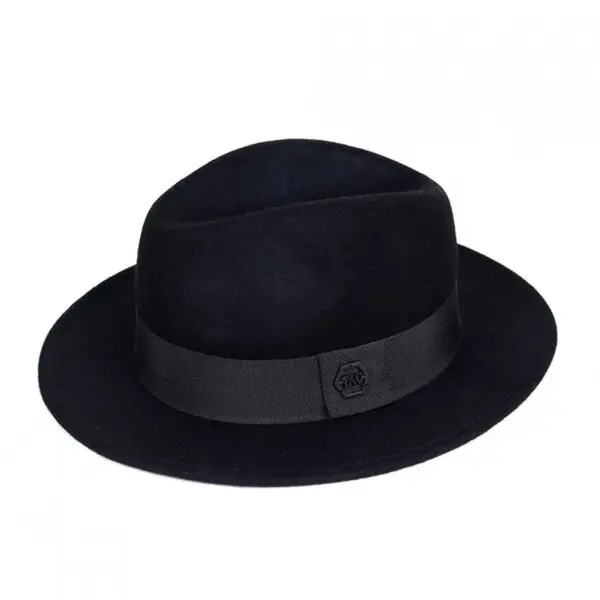 DAVID WEJ Wool Fedora Hat - Black