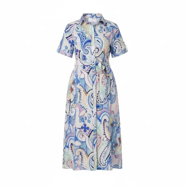 FRANCHETTI BOND Giralda Paisley Shirt Dress - Blue