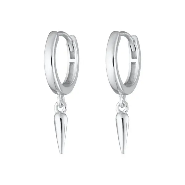 SCREAM PRETTY Claw Charm Hoop Earrings - Silver