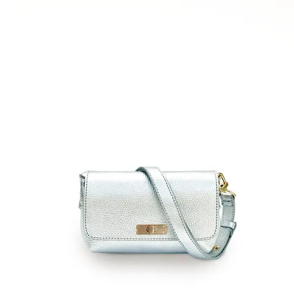 APATCHY LONDON The Maisie Mini Leather Bag - Silver