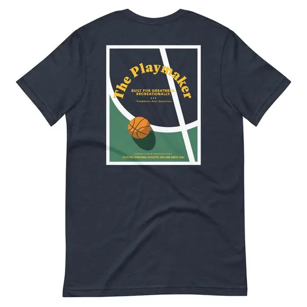 ANCHOR & CREW Navy The Playmaker Basketball Club League Organic Cotton T-shirt - Blue
