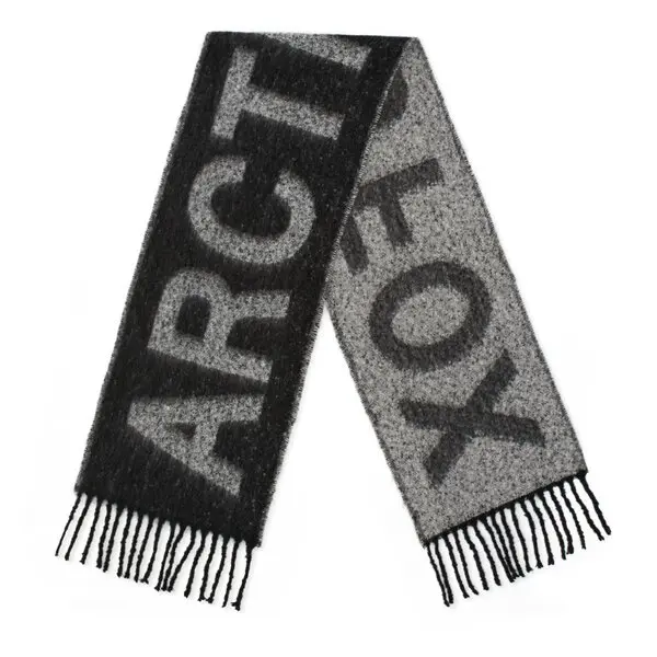 ARCTIC FOX & CO. Black / White / Grey The Logo Scarf Monochrome - Black/white/grey