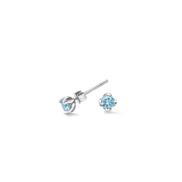 DOWER & HALL Topaz Orissa Studs In Sterling Silver - Blue