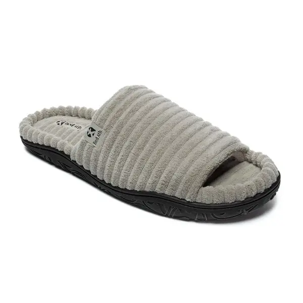 BEDROOM ATHLETICS Andy Jumbo Cord Slipper Slider Stone - Grey