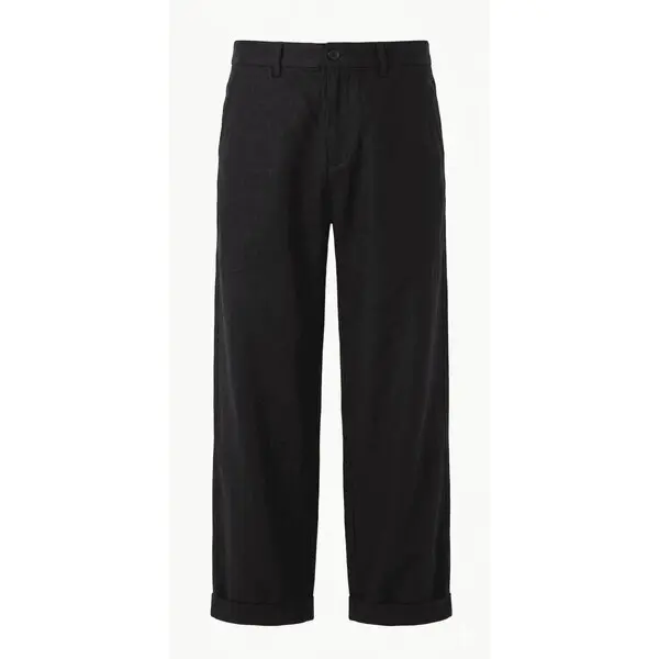 ASHITA FERNANDES Haris Pants Premium Linen Relaxed Pants - Black