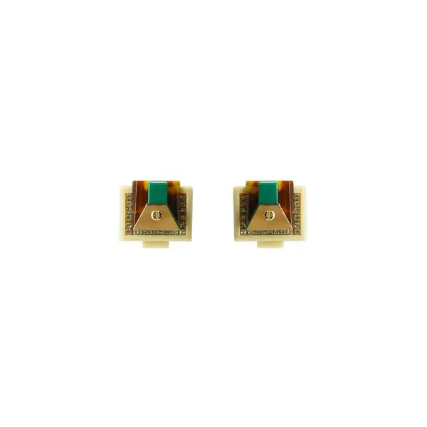 GISSA BICALHO Earring Trapeze Short - Green