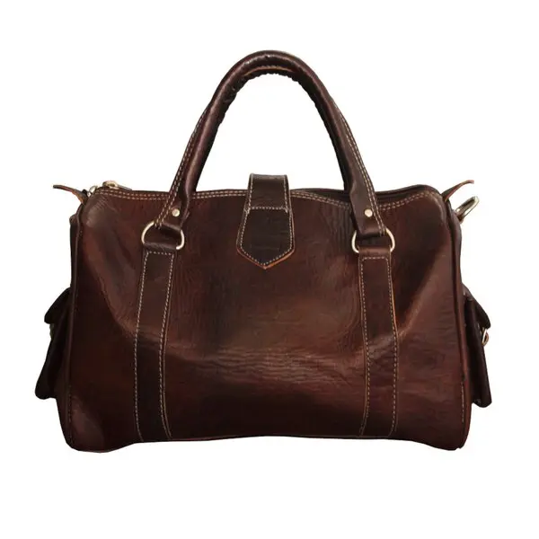 BERBER LEATHER The Rabat Bowling Bag - Brown