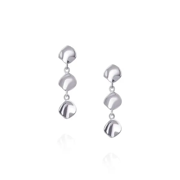 MOUNIR LONDON Sterling Rippled Statet Earrings - Silver
