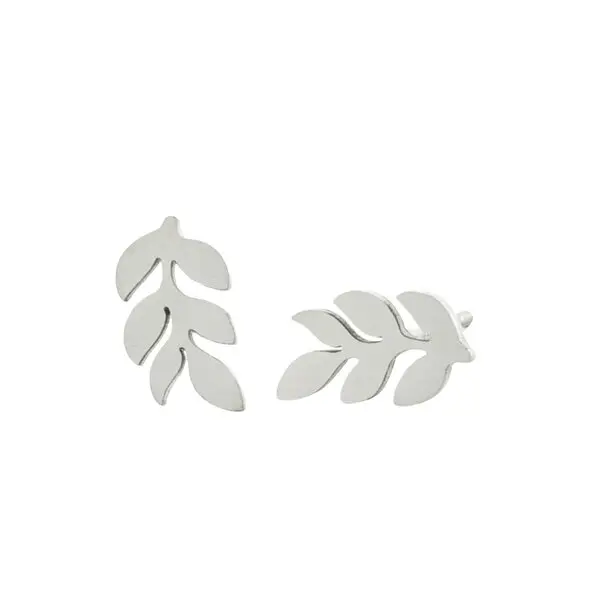 STARFISH PROJECT Rowen Leaf Stud Earrings - Silver