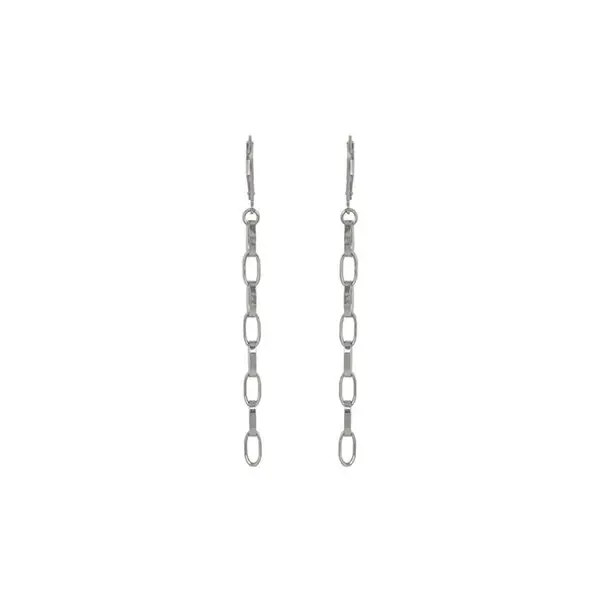 EDGE ONLY Oval Link Drop Earrings Sterling - Silver