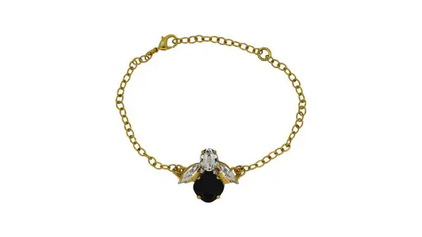 VICKISARGE The Bee Bracelet In Gold - Black