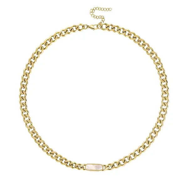 OLIVIA LE Tessa Cuban Chain Necklace - Black