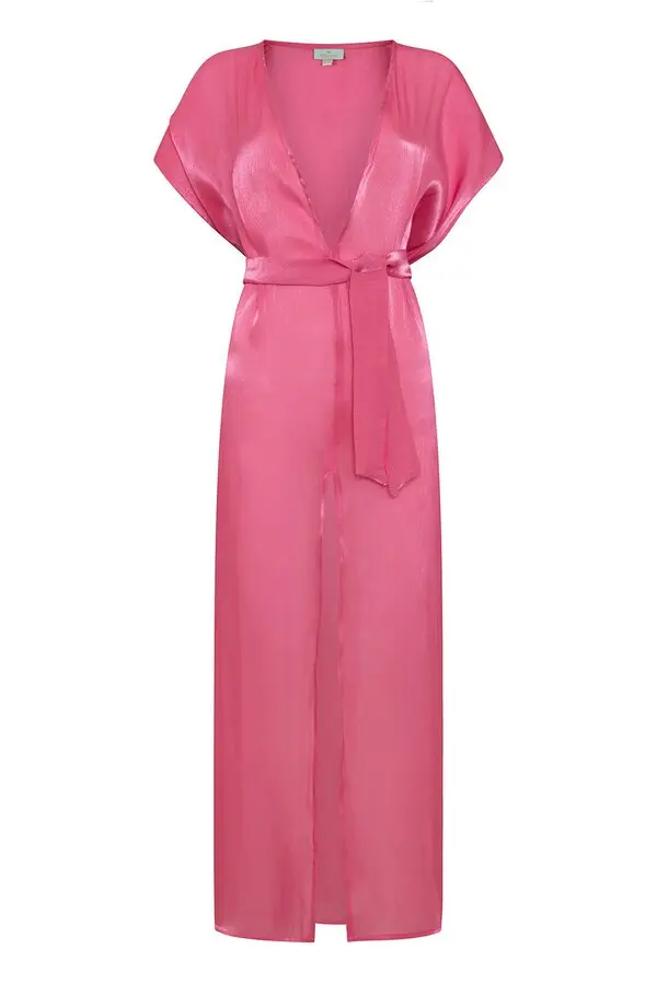 LEYLA MAYA Sophia Luxe Beach To Bar Dress Magenta Luxe - Pink