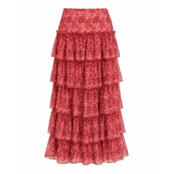 Mind Traveler Azahar Pink Skirt - Red