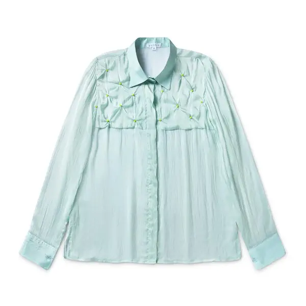 ESCALE Whisper Bloom Shirt- Mint Mist