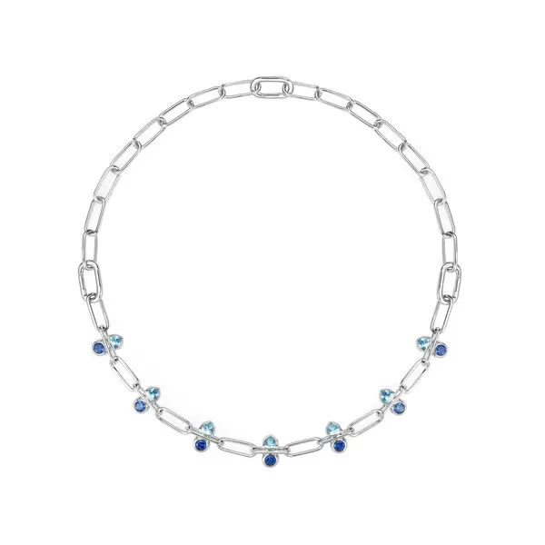 Arte Madrid Toggle Kaleidoscopic Link Necklace & Bracelet Light - Blue
