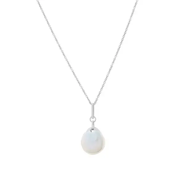 BERMUDA WATCH COMPANY Annie Apple Cora Sterling Moonstone Charm Pendant Necklace - Silver
