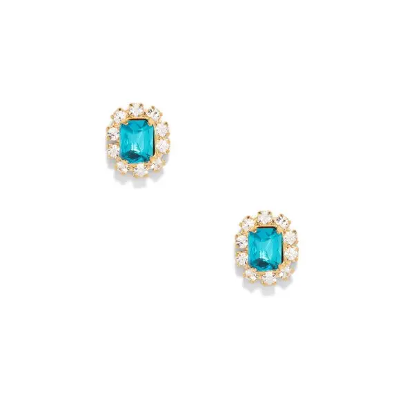 THE PINK REEF Petite Stud In Aqua - Blue