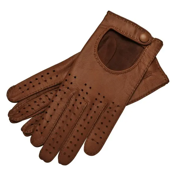 1861 GLOVE MANUFACTORY Monza Nappa Leather Driving Gloves For - Brown