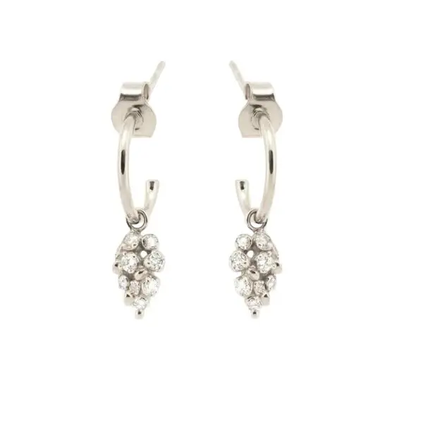 DAINTY LONDON Lyra Hoop Earrings - Silver