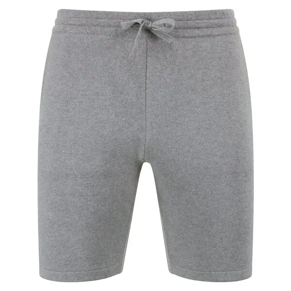 PAUL JAMES KNITWEAR Midweight Allessio Cotton Knitted Shorts Ash Grey - Silver