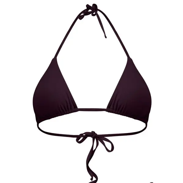 MIHARO Yara Triangle Bikini Top - Brown