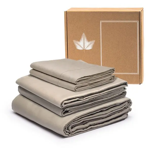 CANADIAN DOWN & FEATHER COMPANY Sheet Set Four Piece, Us King / Uk Super King Dune - Grey