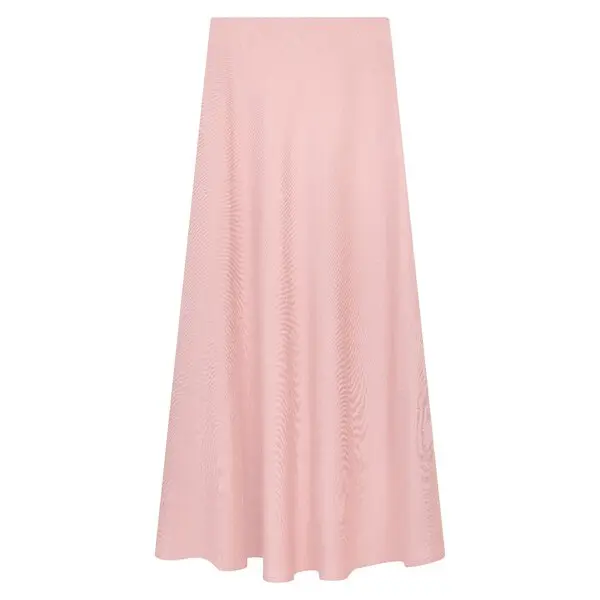 RAVE ON TREND Linen Midi Skirt - Pink