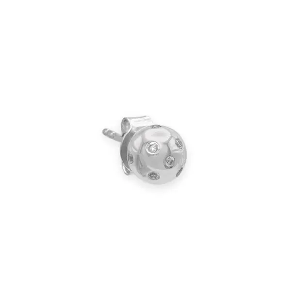FRENVYRN Fran Sterling Ball Stud Earring Single - Silver
