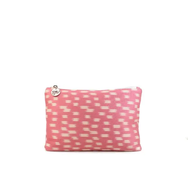 SJW BAGS LONDON Aquila Ikat Clutch Bag - Pink