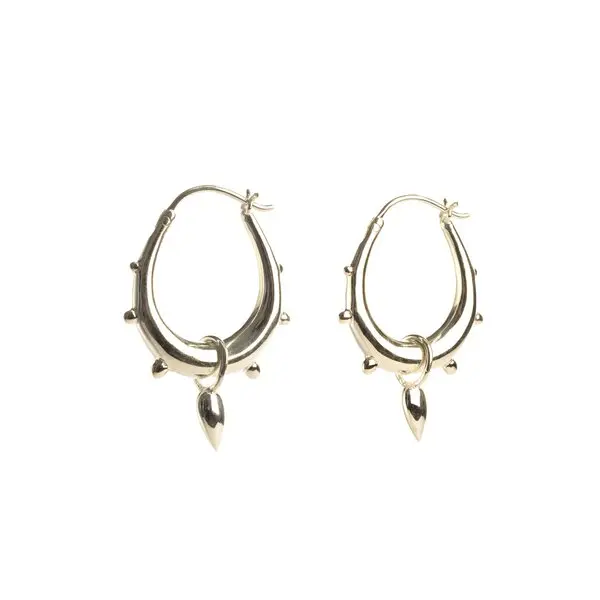 RIZE Tribal Spike Hoops Sterling - Silver