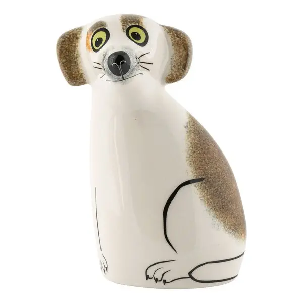 Hannah Turner White / Brown Brown & White Dog Money Box - White/brown