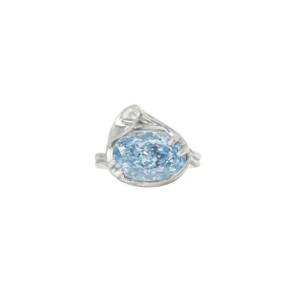 ALEGORIA JEWELLERY Calla Stone Silver Ring - Blue