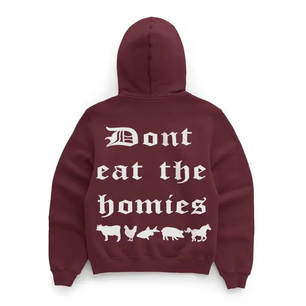 DONT EAT THE HOMIES Og Hoodie Rose Taupe - Red