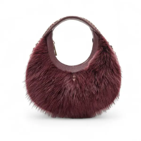 OTRERA Round Fluffy Burgundy - Red