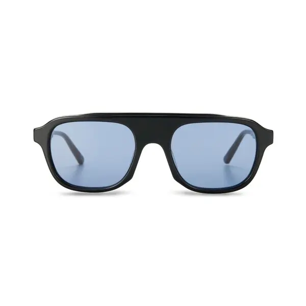 THE AVANTGUARD Zinnia Midnight Gloss Matt Aviator Sunglasses - Black