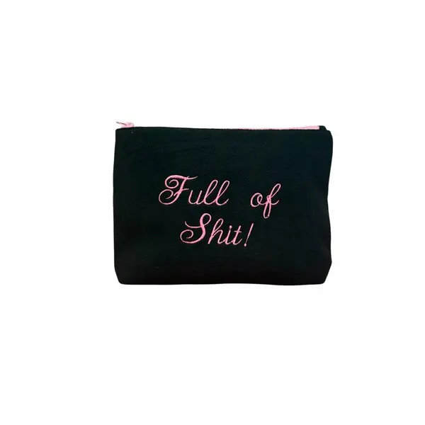 LILLY LOVES Full Of Shit Make Up Bag - Black