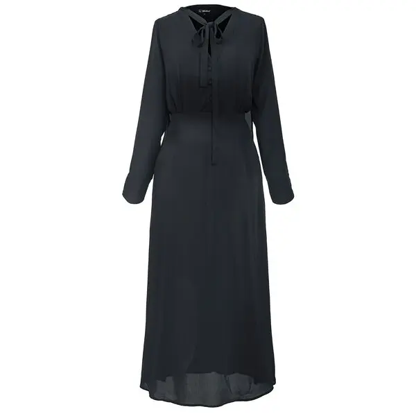 SMART AND JOY V-neckline Long Blouse-dress