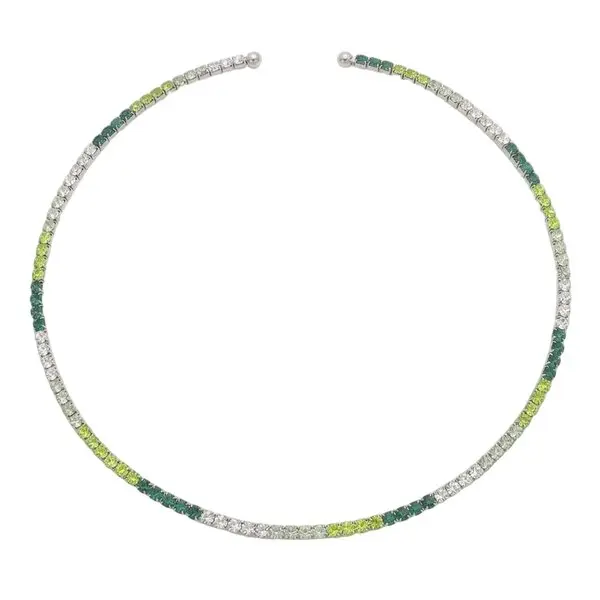 TALITA LONDON Inner Light Choker Silver Earth - Green