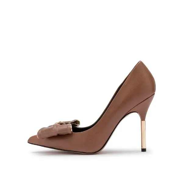 ILVI Jacoba Light Buffalo Leather Stiletto - Brown