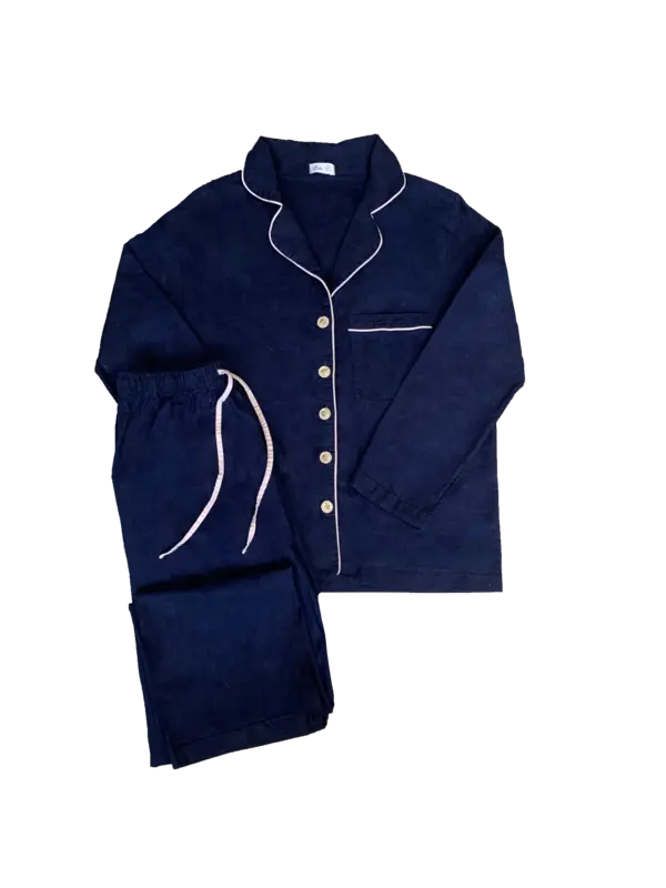 LULA-RU Navy Katie Pyjama Set - Blue