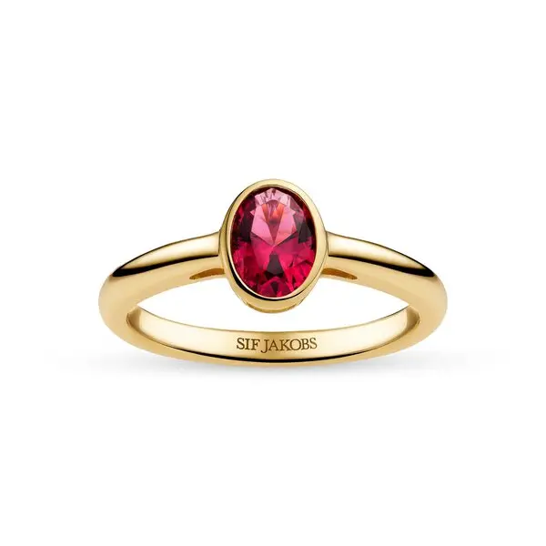 SIF JAKOBS JEWELLERY Ring Sardinien Ovale Piccolo Gold - Pink